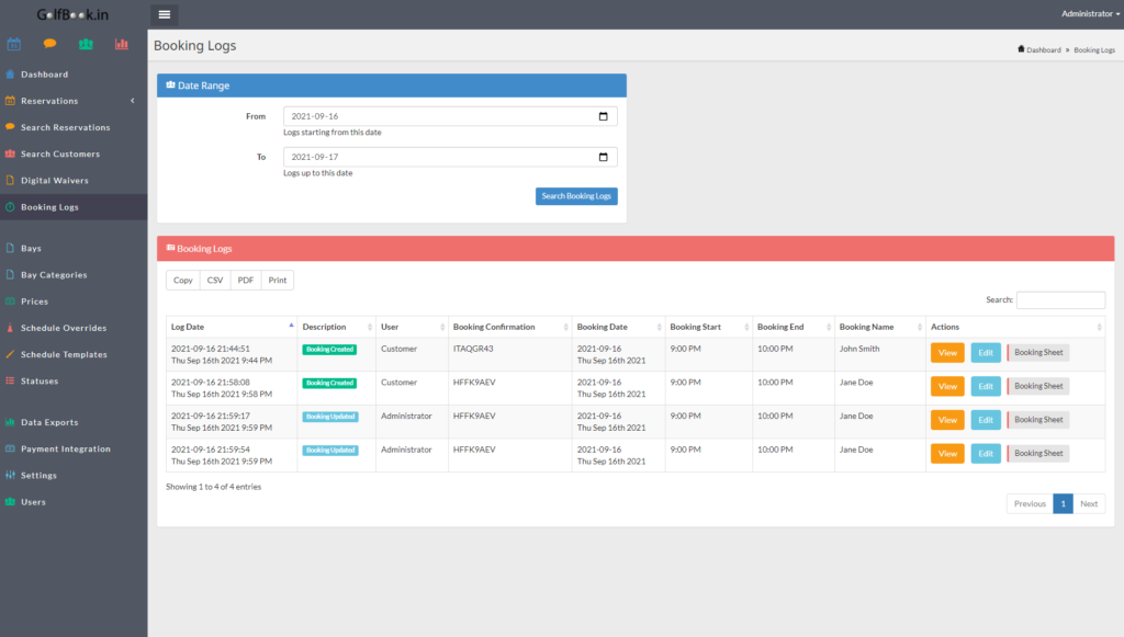 Features - GolfBooking